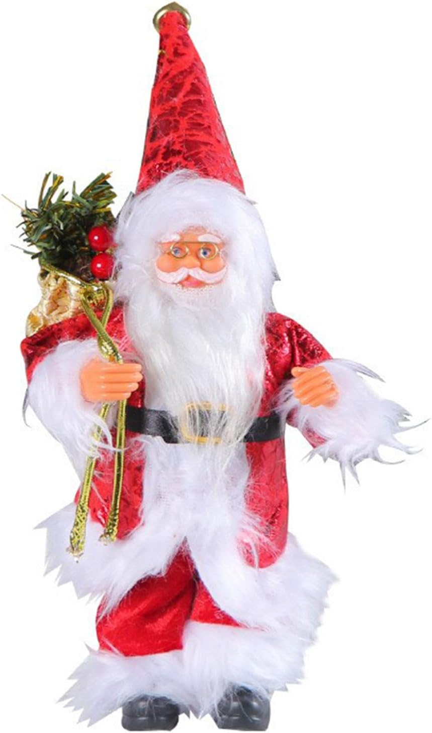 Amazon.com: BFYDOAA 10inch Santa Claus Figurines Standing Santa Statue ...