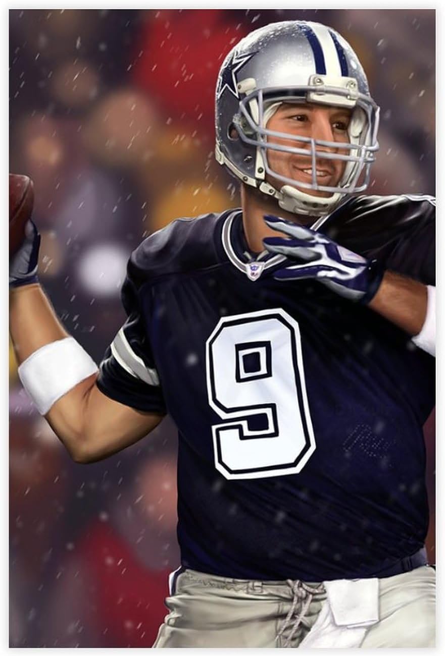 Amazon.com: BSapp Tony Romo Football Athlete Poster15 Canvas Art ...