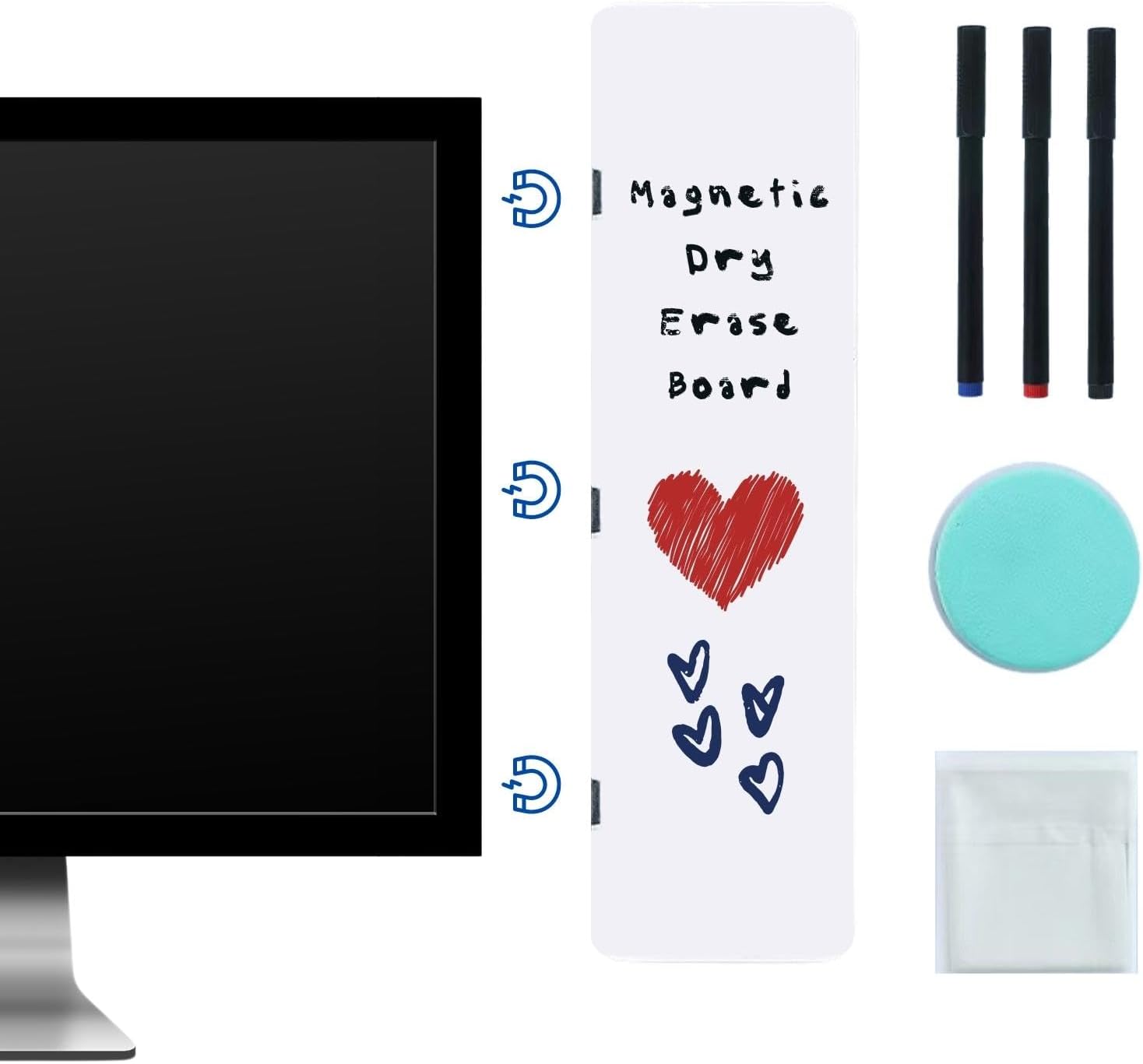 Amazon.com : 11.4“ Large Desk Whiteboard and Monitor Whiteboard,Office ...