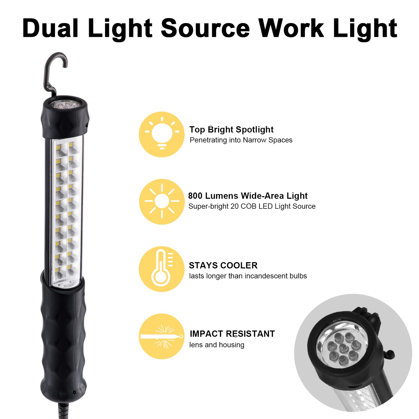 Ion Rechargeable Led Trouble Lights Duracell 3 Rechargeable Work