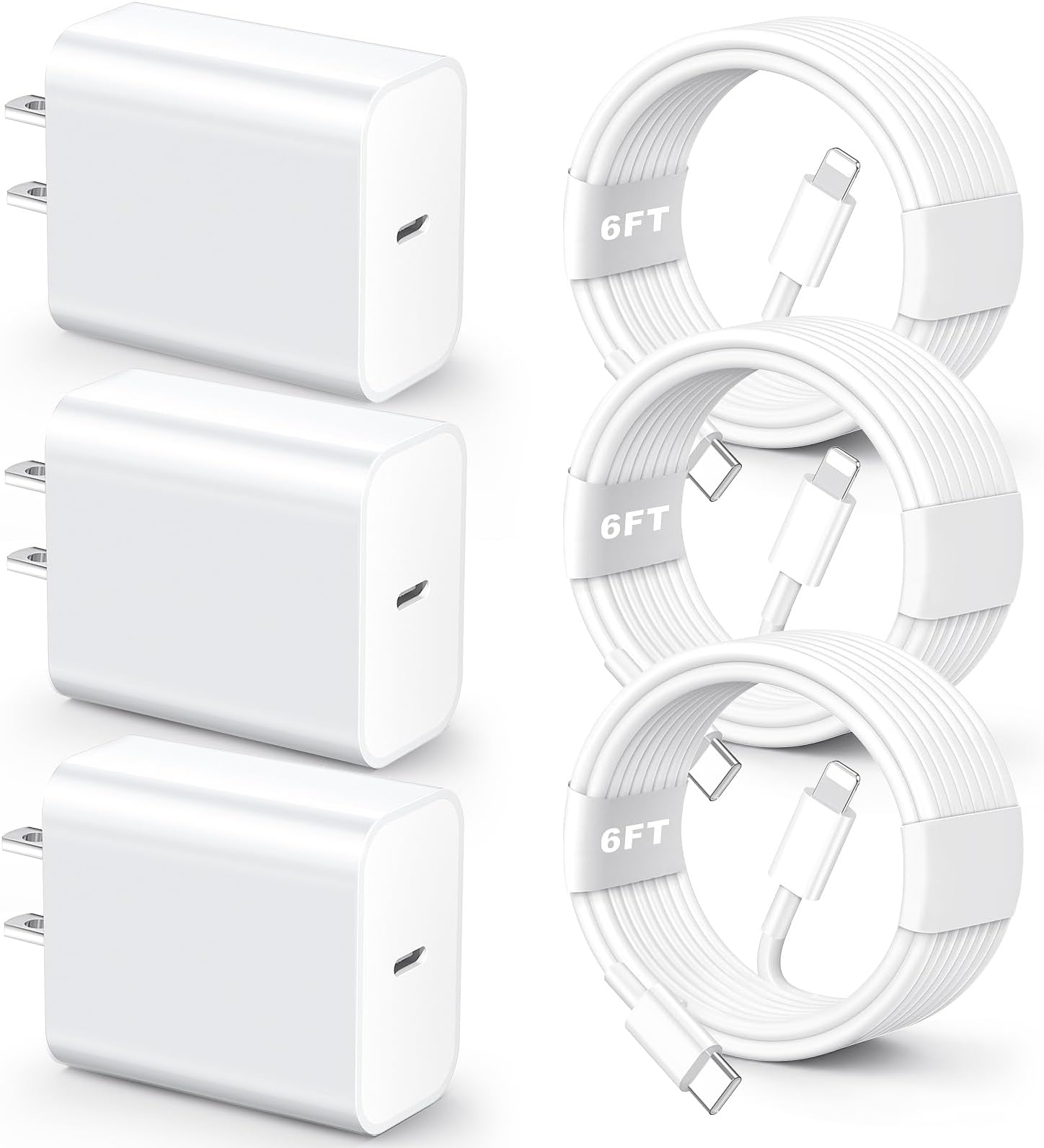 Amazon.com: 4-Pack Charger 20W PD USB C Wall Fast Charger Adapter with ...