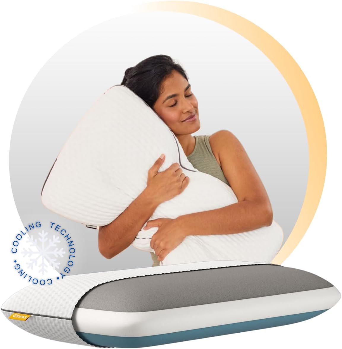 Amazon.com: EMMA Premium Cooling Pillow | Queen Size 16" x 28" | Thermoregulating Memory Foam ...