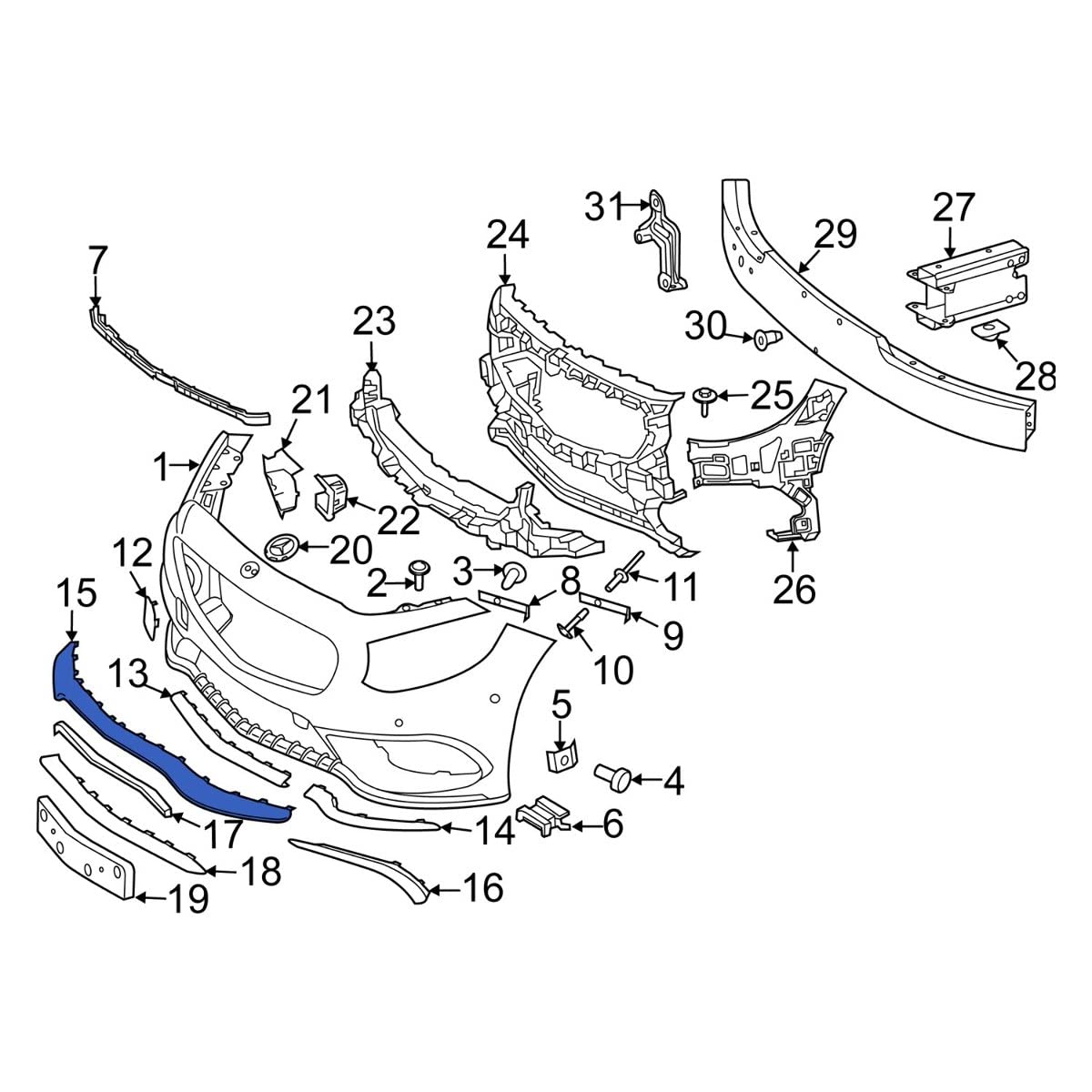Amazon.com: Genuine Mercedes-Benz Lower Molding 222-885-25-21 : Automotive