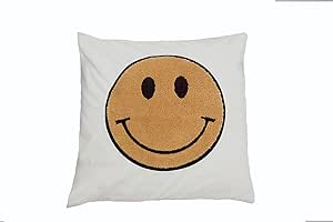 Amazon.com: Emerson Ergonomics Retro Smiley Face Pillow 18 Inch Cute Happy Face Throw Pillow ...