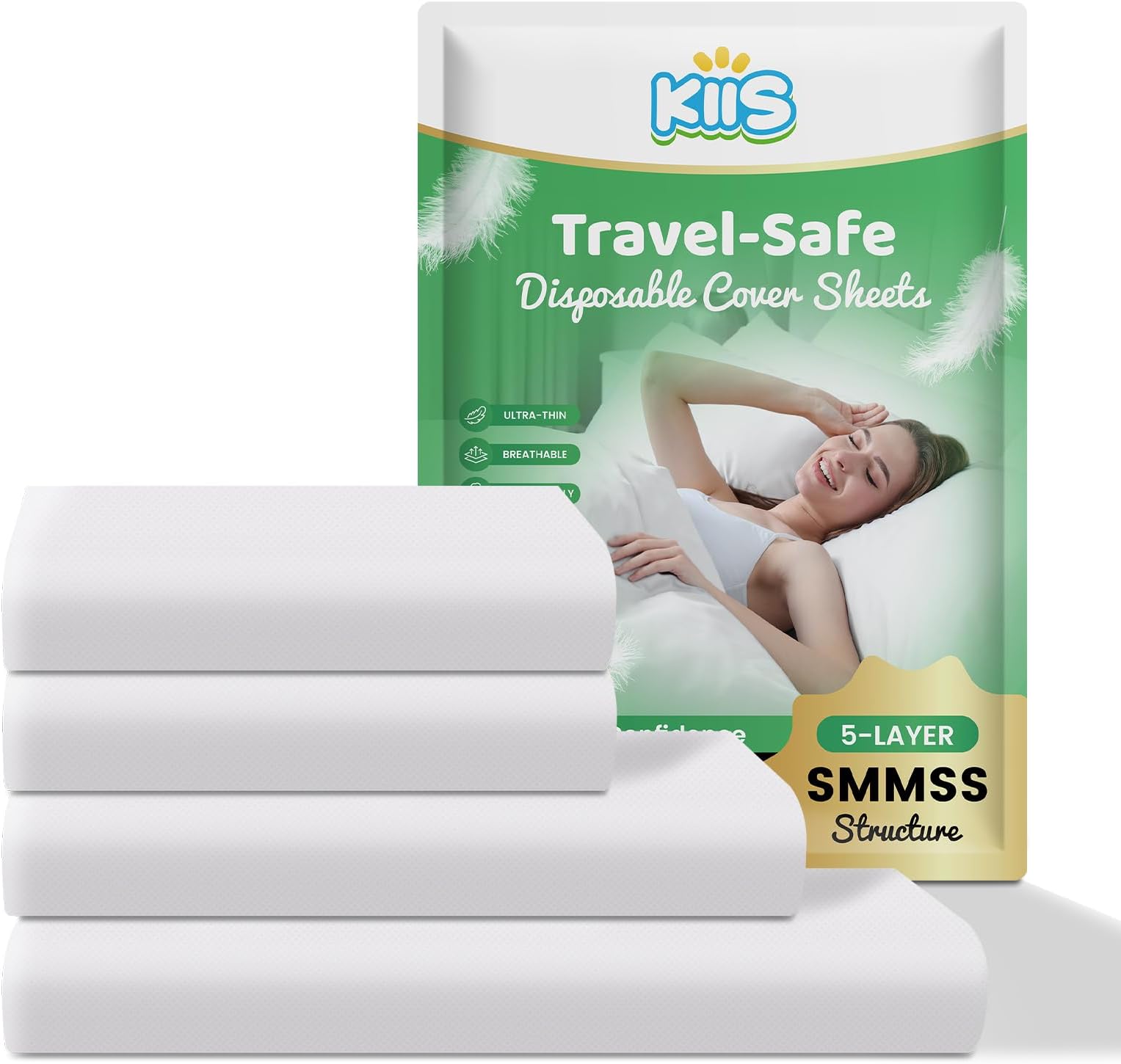 Amazon.com: INNOVIO 2 Pack Disposable Bed Sheets, Disposable Sheets for ...