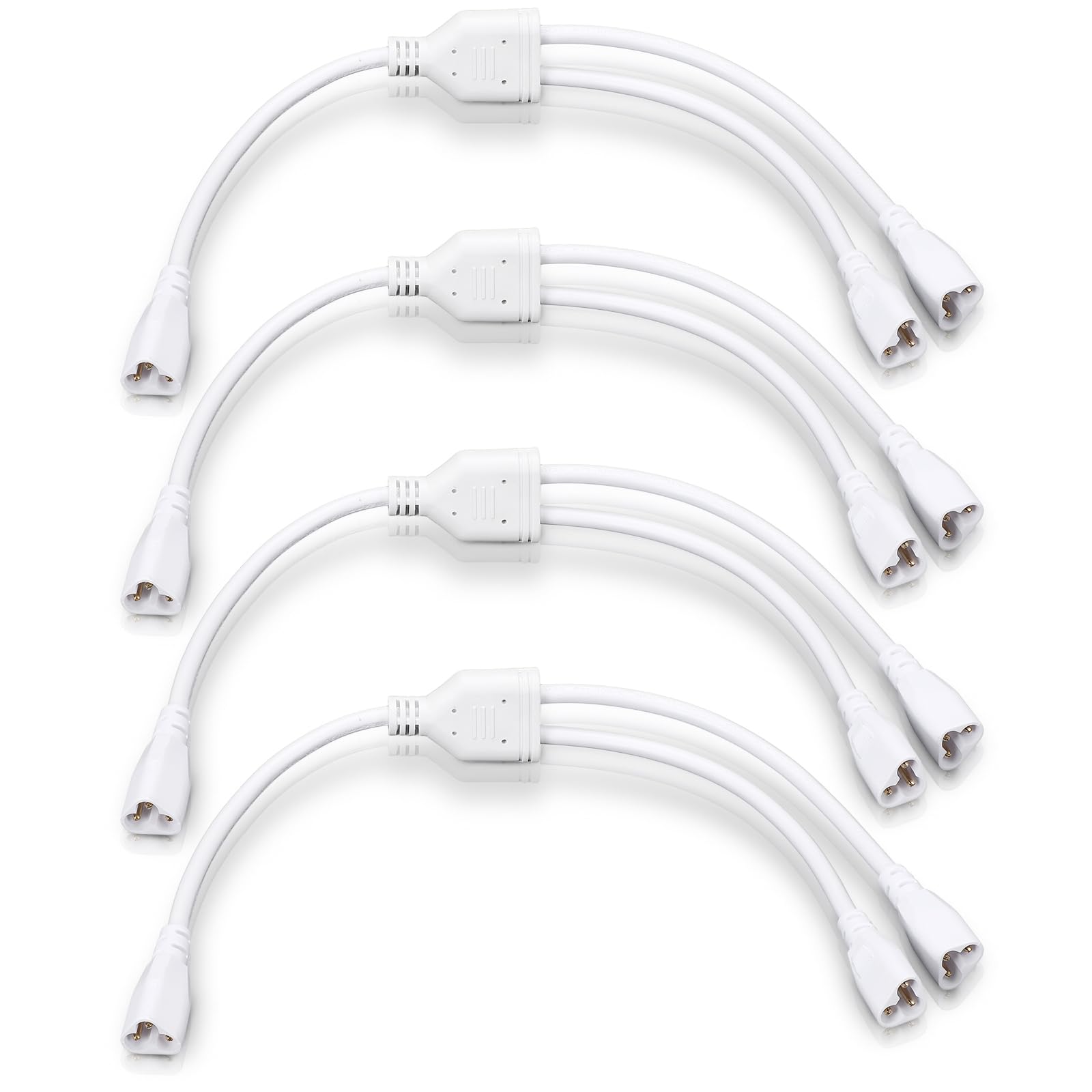 Relaxweex 4 Pcs T5 T8 LED Splitter Cable 3Pins LED Wire Tube Connector ...