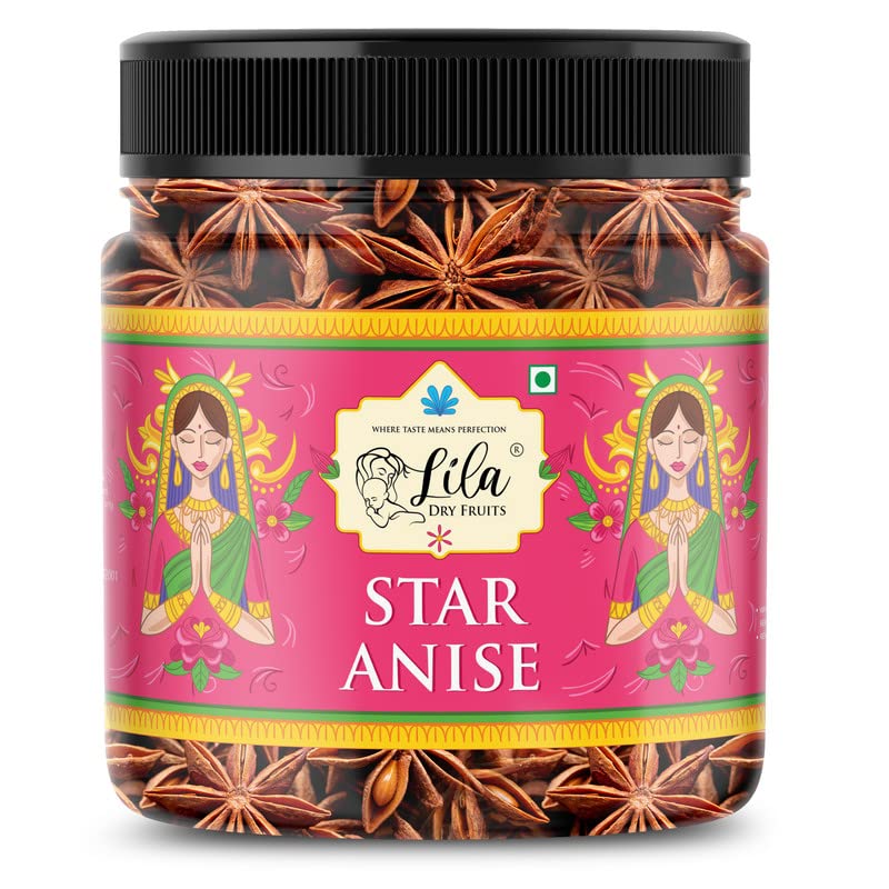 LILA DRY FRUITS Star Anise Spices 200 grams Jar - (Chakri Phool ...