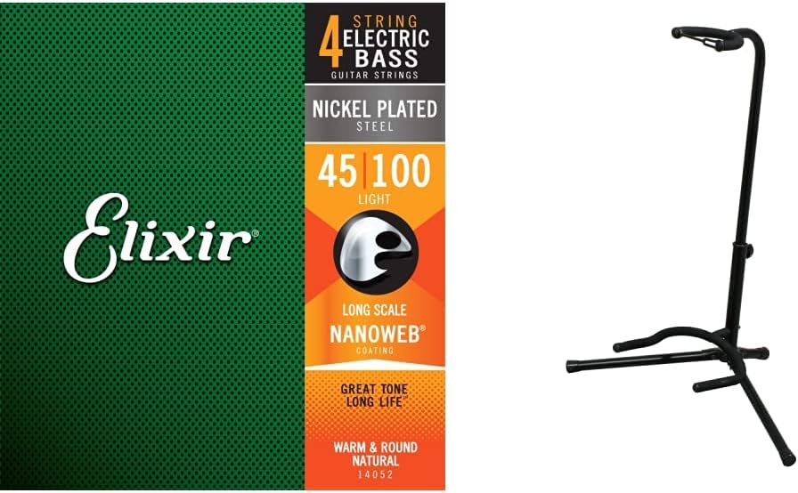 Amazon | 【セット買い】Elixir エリクサー ベース弦 NANOWEB ニッケル Long Scale Light .045 ...