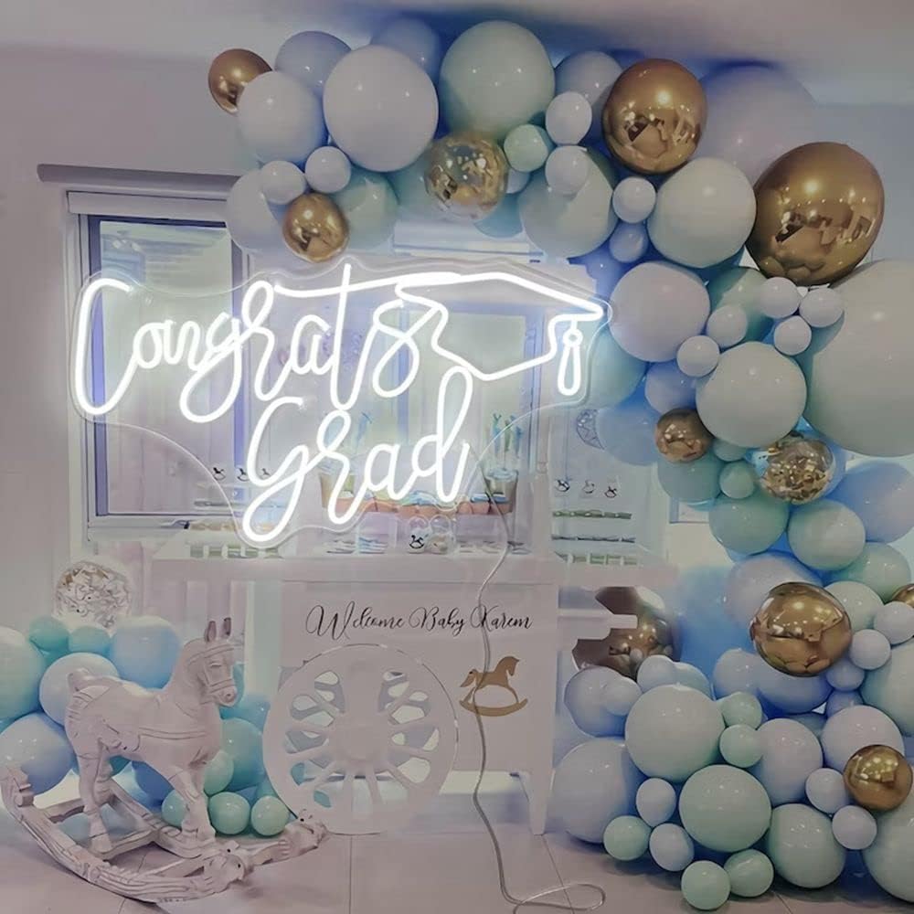 Amazon.com : AMANYMXOK Congrats Grad Neon Sign,Happy Graduation Custom ...