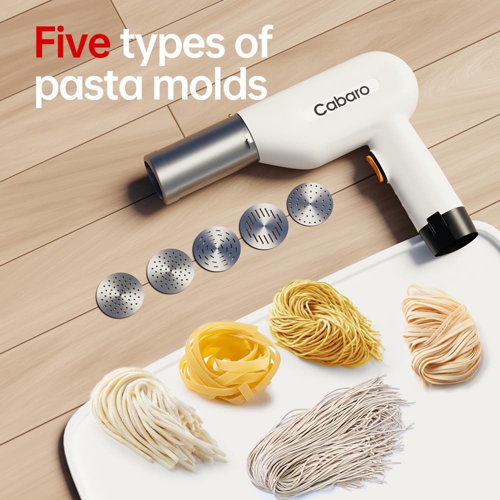 Snapklik.com : Handheld Electric Pasta Maker, 5-in-1 Cordless Pasta ...