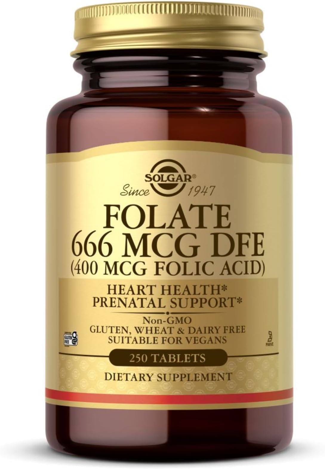 Amazon.com: Solgar Folate 1,333 mcg DFE, 100 Tablets - 800 mcg Bio ...