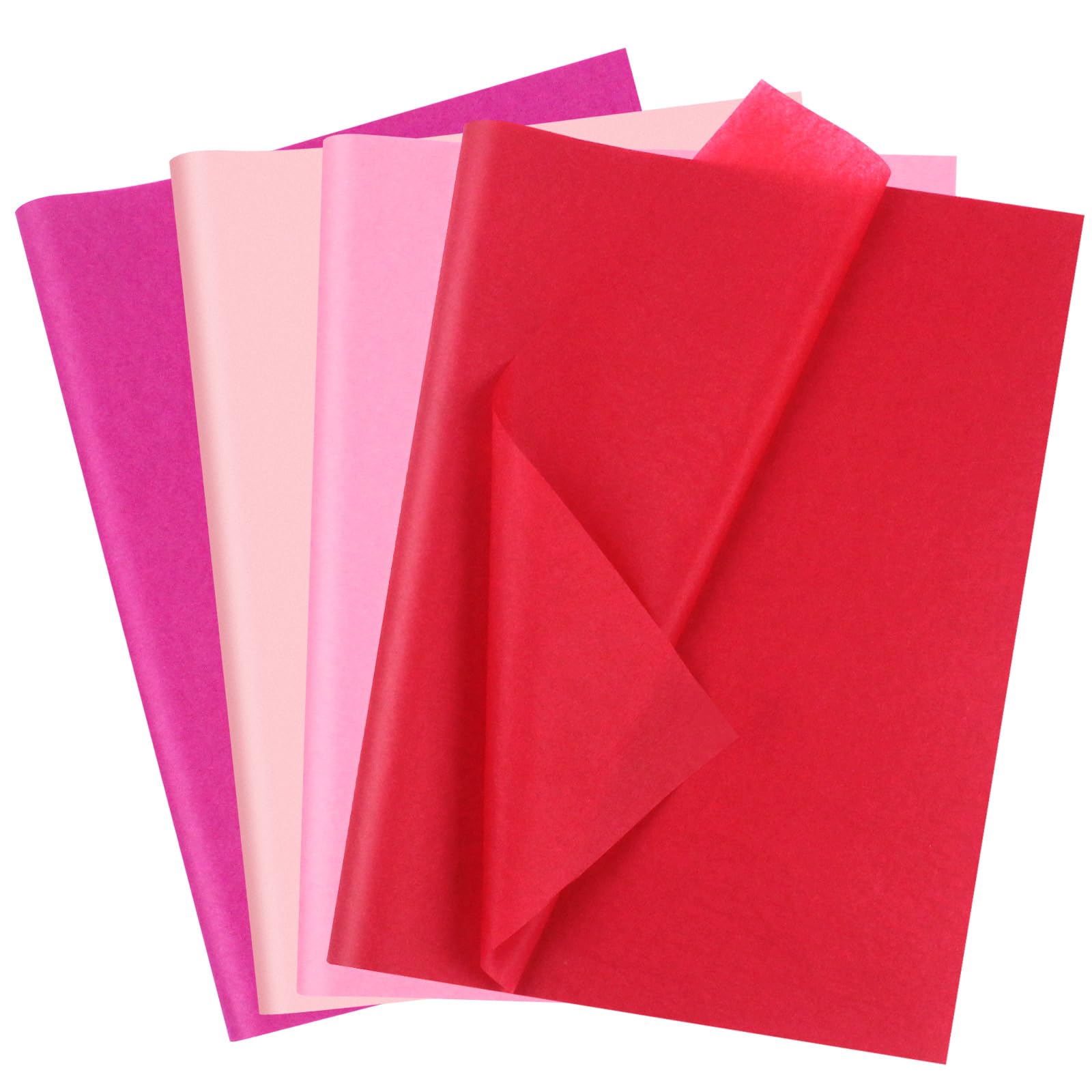 Amazon.com: AORZIT Pink Tissue Paper Bulk 80 Sheets Assorted Pink Red ...