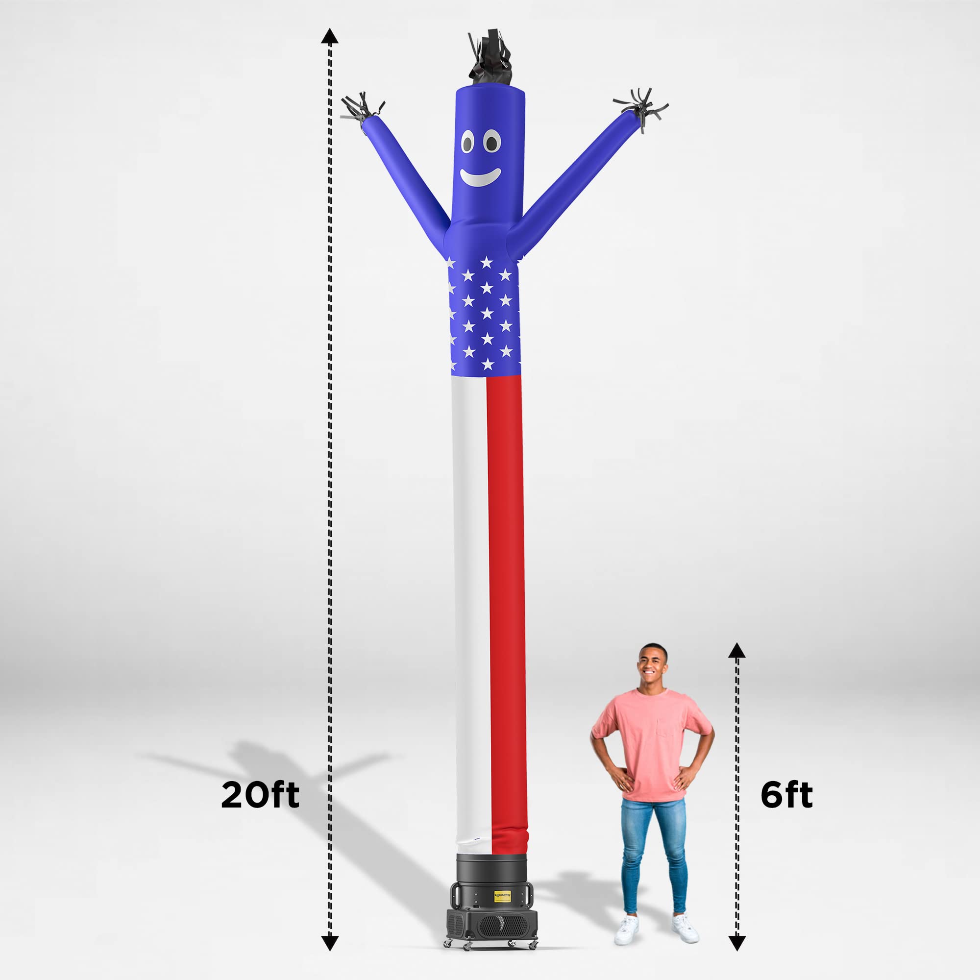 Buy LookOurWay Air Dancer Inflatable Tube Man Set, 20 Feet Wacky Waving ...