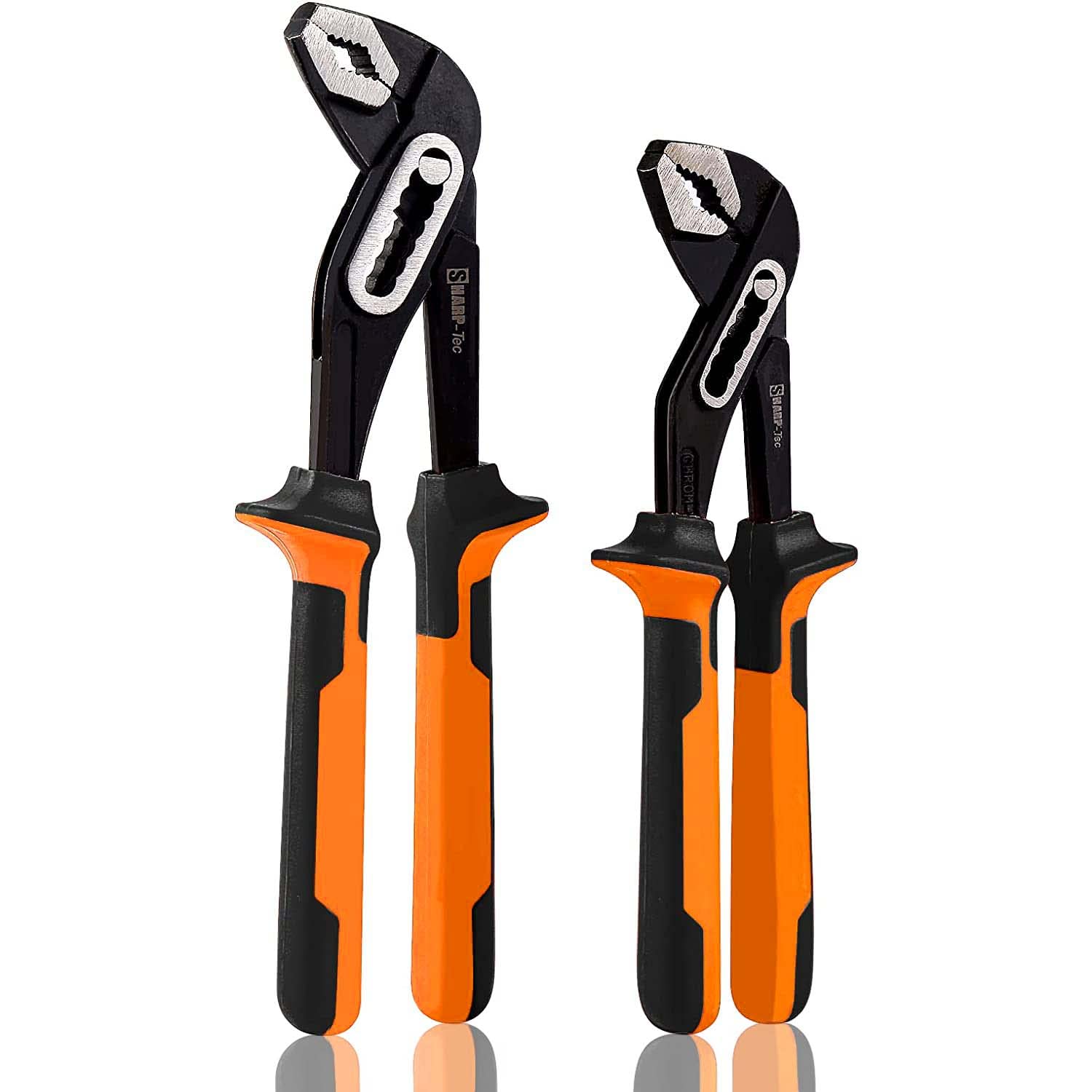 Sharp-tec Plumbers Wrench Set, 2-Piece Tongue-and-Groove Pliers, Quick ...