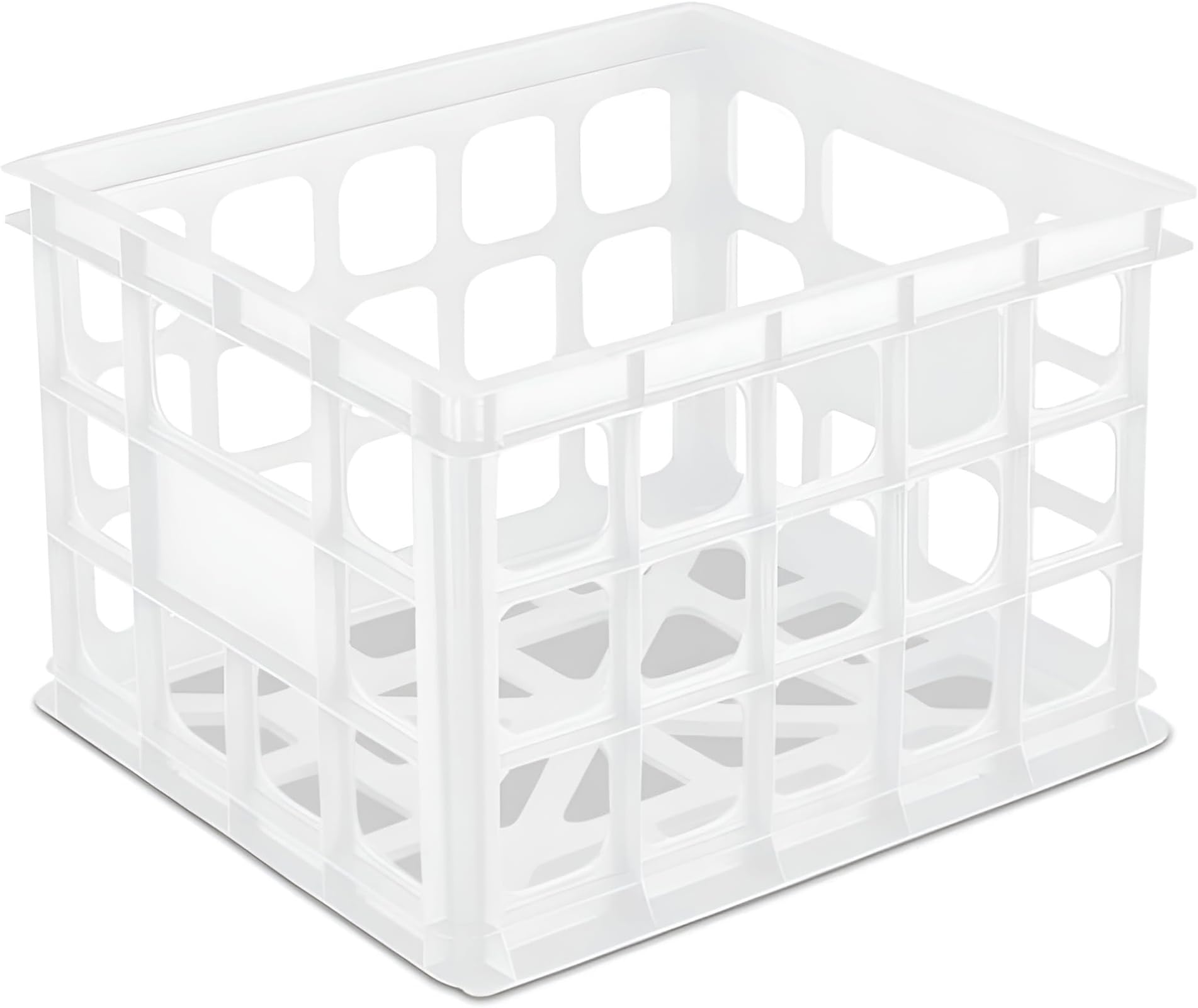 Amazon.com: Sterilite File Crate, Stackable Plastic Storage Bin with ...