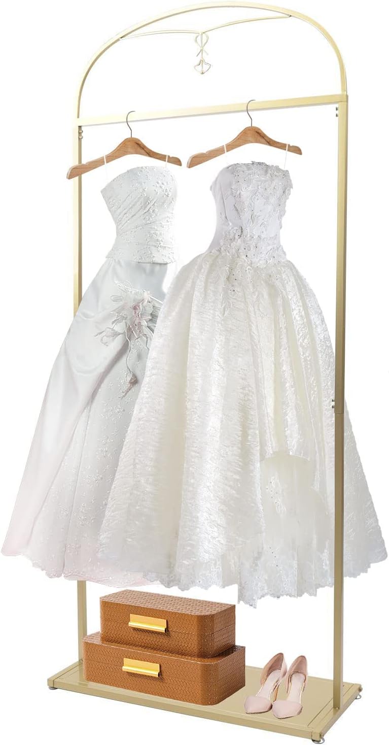 Amazon.com: kunghei 91" Tall Clothing Rack Wedding Dress Display Stand ...