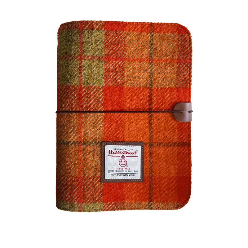 Harris Tweed A5 Notebook Binder,Wool Fabric Refillable A5 Binder,6 Ring ...
