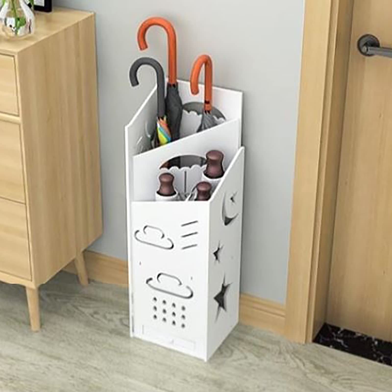 Umbrella Holder Modern Black Metal Holder Storage Rack With Removable ...
