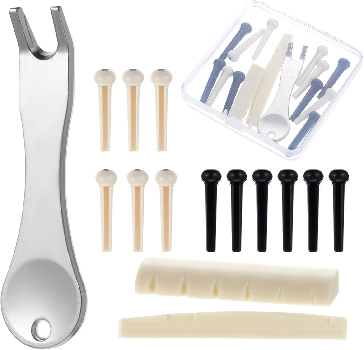 Amazon.com: 12 Pcs Guitar Bridge Pins, Bridge Pins for Acoustic Guitar ...