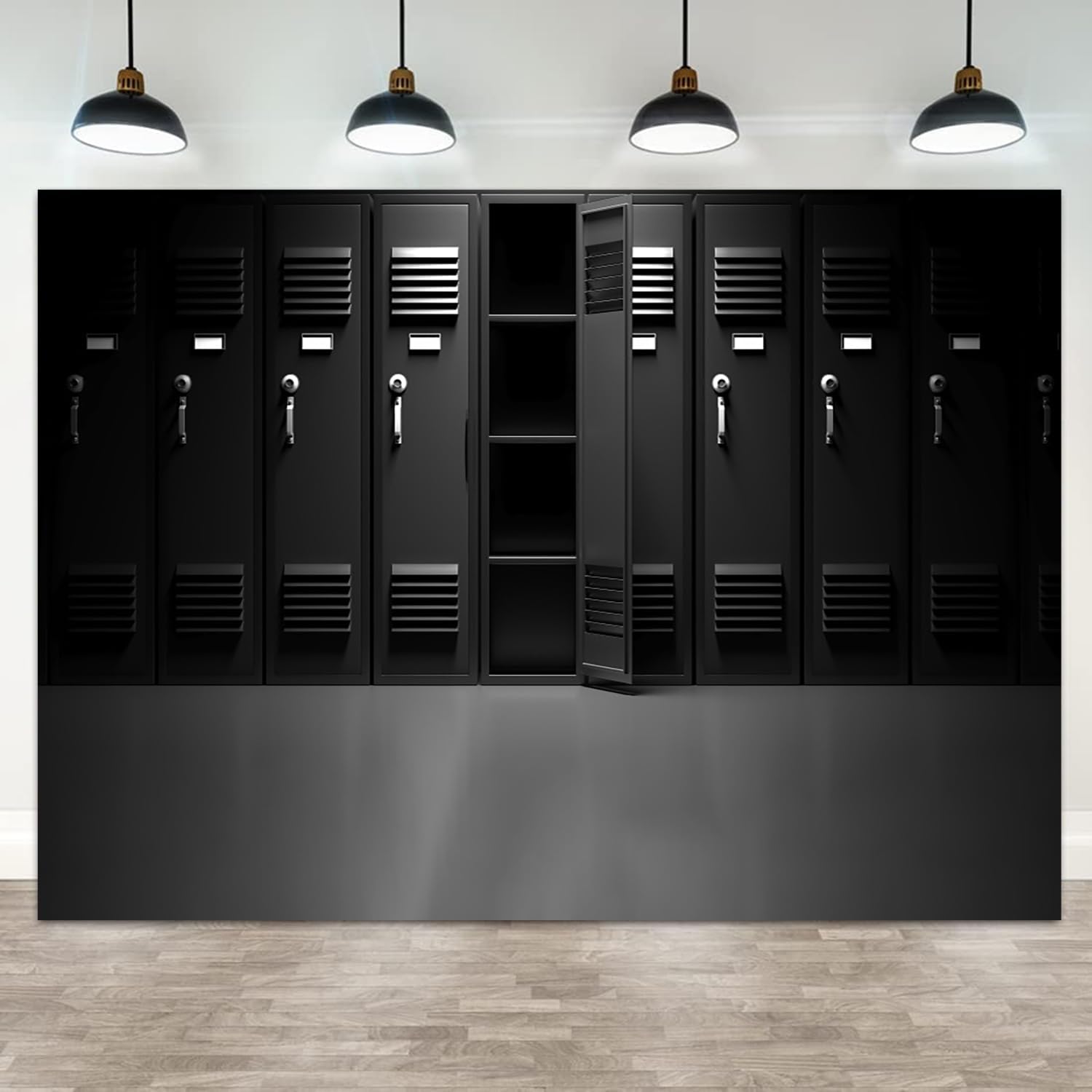 Amazon.com : ASDCXZ 7x5ft Locker Backdrop Black Storage Cabinet ...