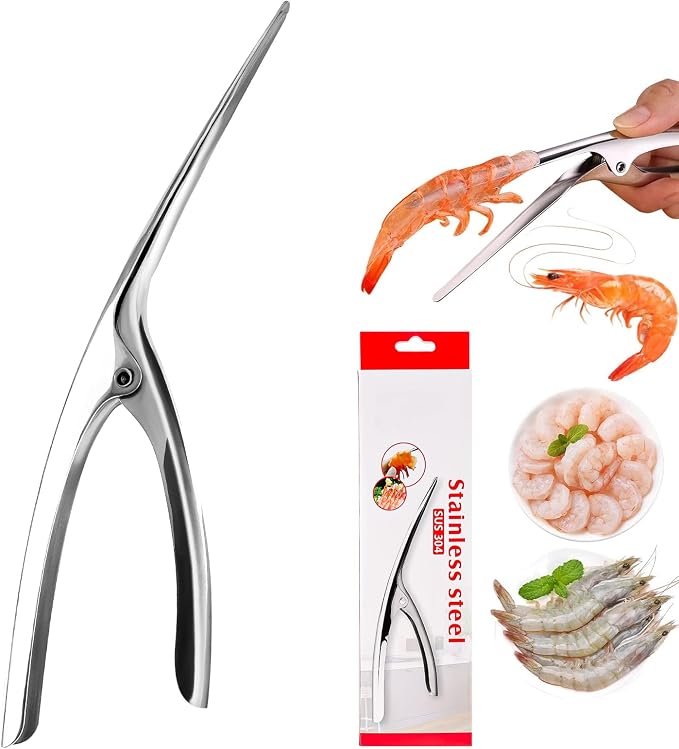 Folmywy Shrimp Deveiner Tool Prawn Peeler Stainless Stee Seafood Outer ...