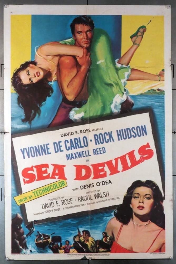 Sea Devils (1953) Movie Poster 27x41 Good to Very Good Condition Colors ...