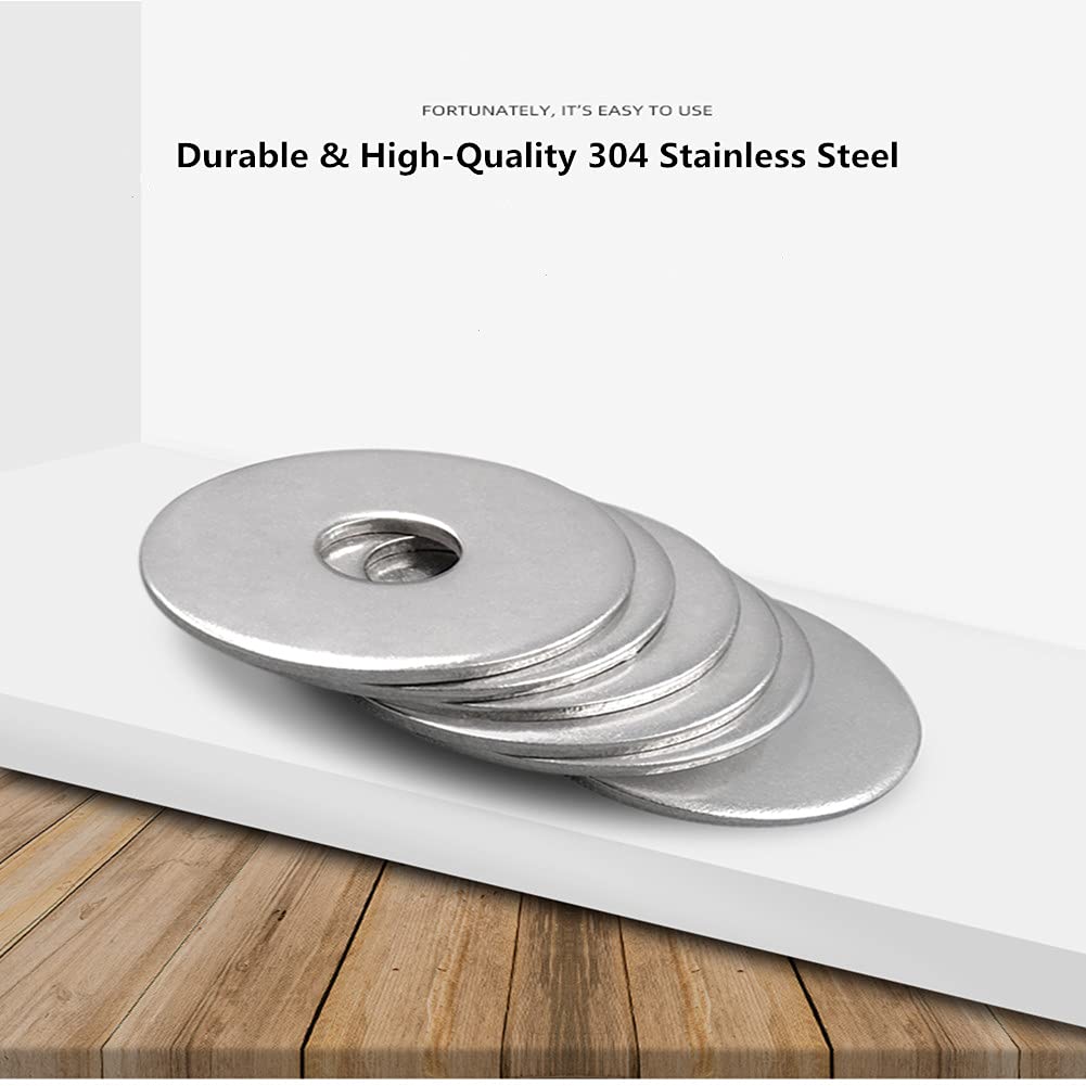Snapklik.com : SHKIBY 40 Pack 1/4 X 1-1/4 OD Stainless Steel Fender ...