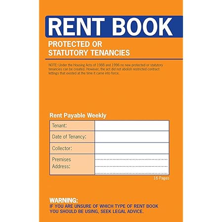 Rent Book For Landlords & Tenants - Weekly or Monthly Rent Payments ...
