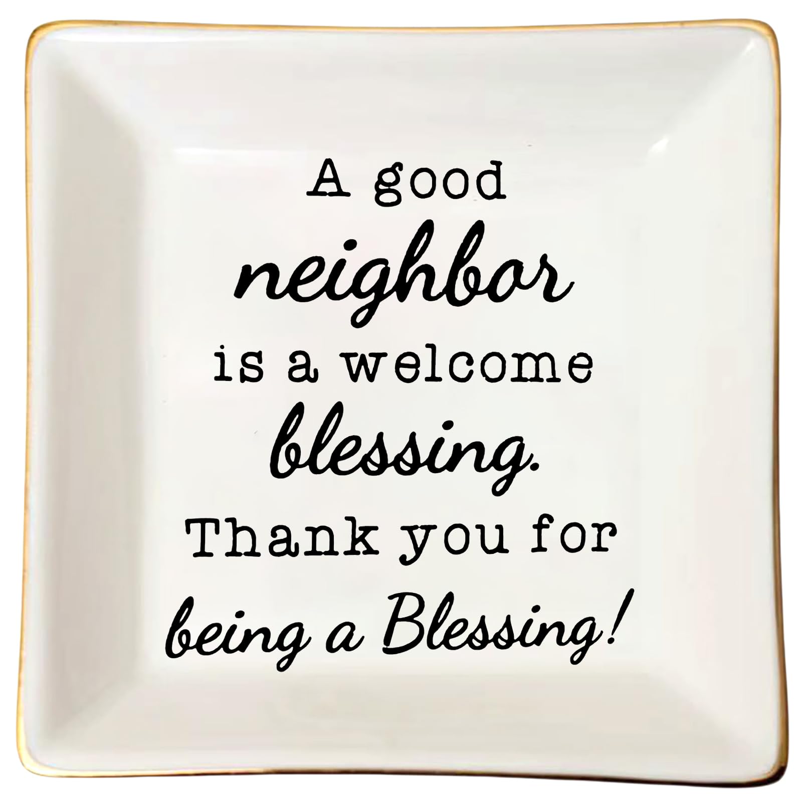 Amazon.com: Neighbor Jewelry Dish Tray Ceramic Trinket Dish Best Gifts ...