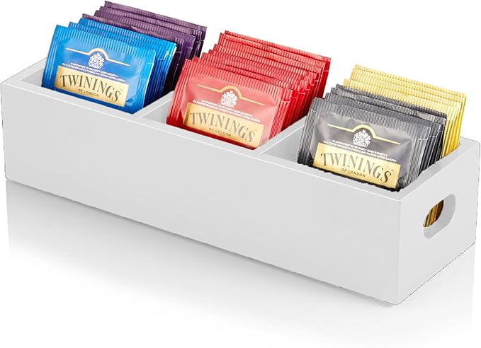 Amazon.com: DRASTAR Tea Bag Organizer, Wooden Tea Bag Holder, Tea Bag ...