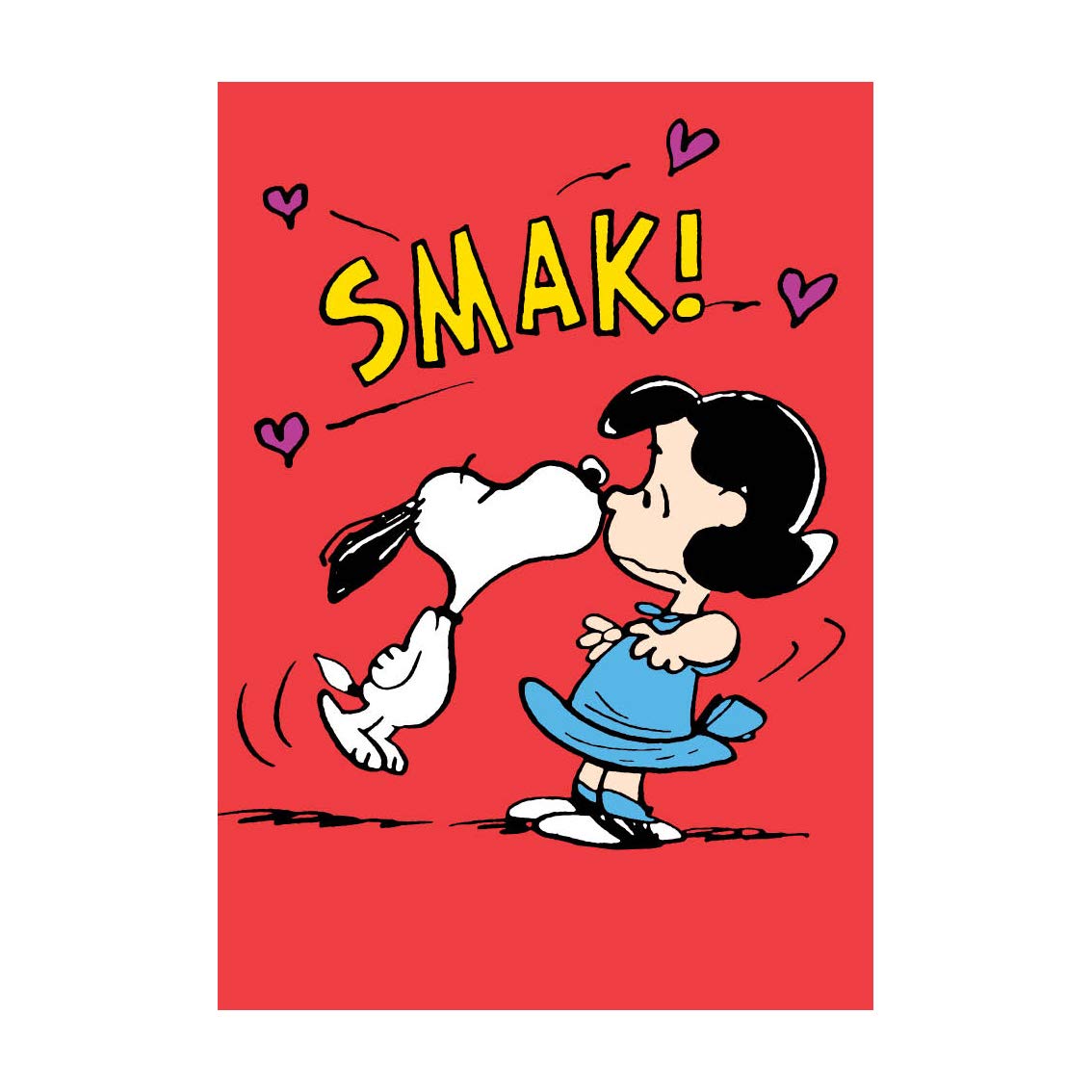 Peanuts Snoopy & Lucy SMAK Greeting Card : Amazon.co.uk: Stationery ...