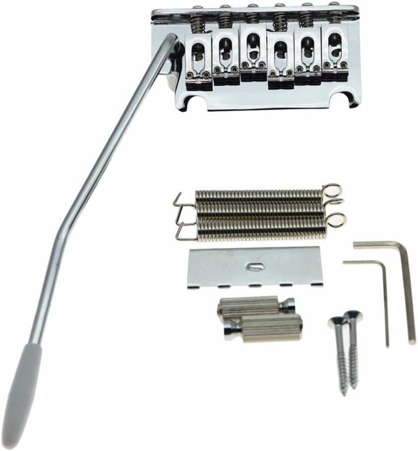 Amazon.com: Dopro Chrome 2 Point ST Strat Style Guitar Tremolo Bridge ...