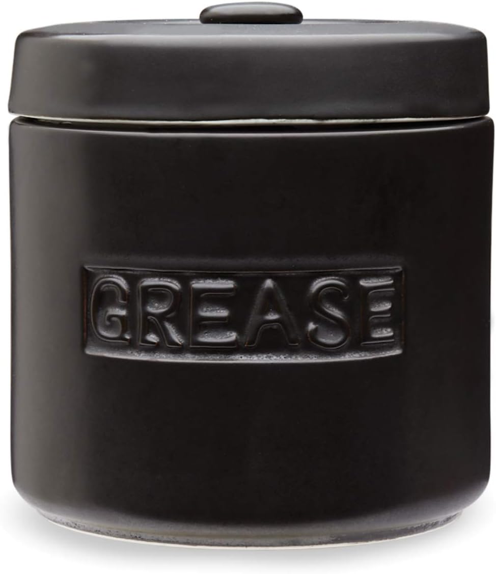 Amazon.com: Bacon Grease Saver with Strainer , Porcelain Bacon Grease ...
