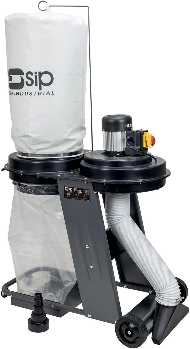 SIP Workshop Single Bag Dust Collector 550W 1200m³/hr 57L 5µm Dust ...
