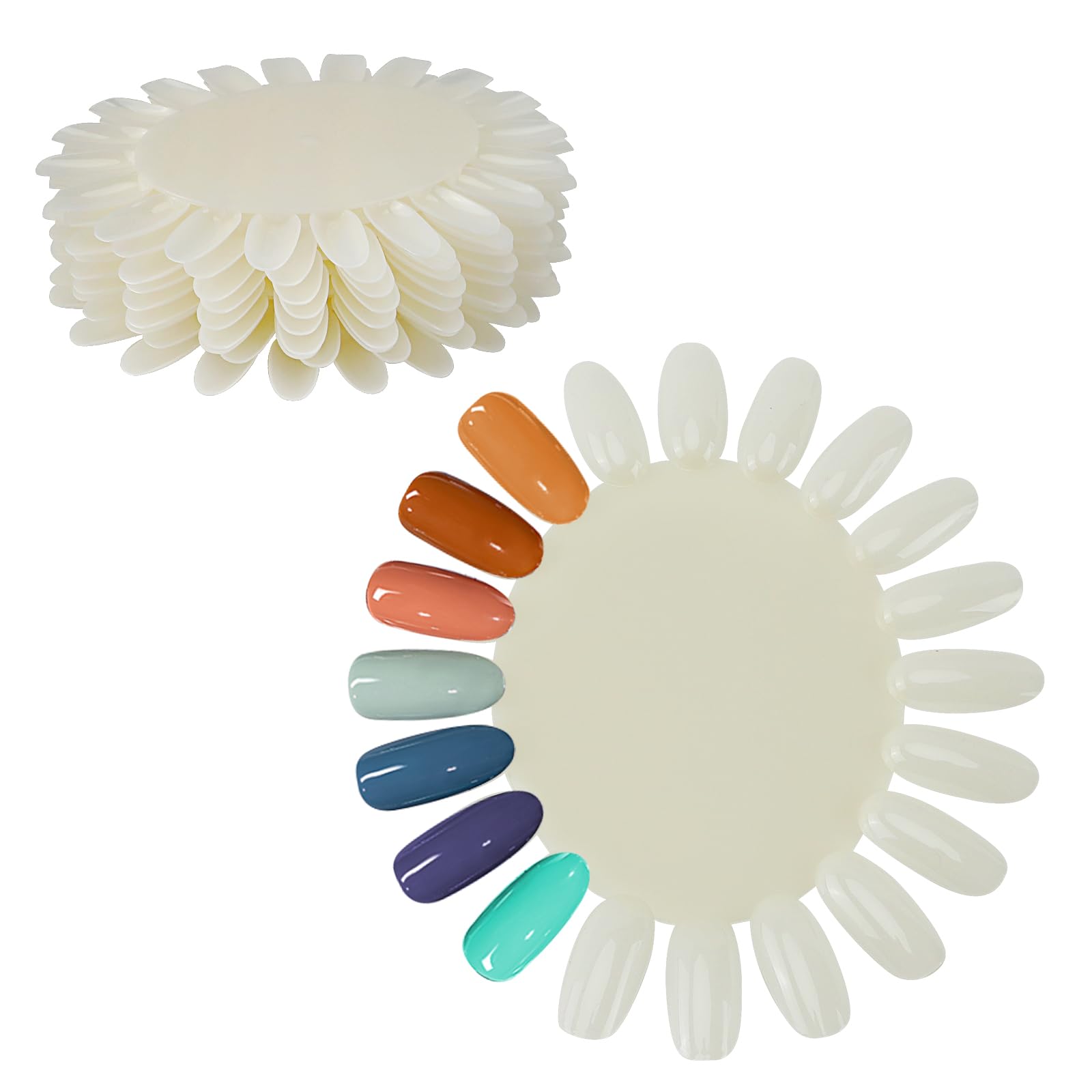 Amazon.com: 20Pcs False Nail Swatches Wheels Nail Wheel Art Plastic ...