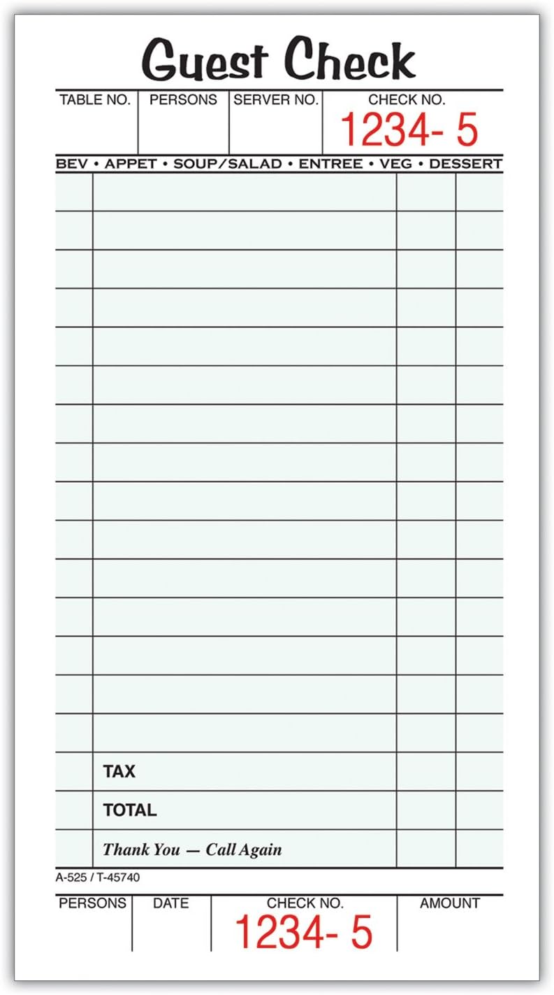 Amazon.co.jp: (1 Pack) - Adams Guest Cheque Pads, Single Part ...