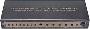 Amazon.com: 3 Port HDR HDMI Audio Extractor （4K@60Hz/IR/UHD/ARC/Audio ...