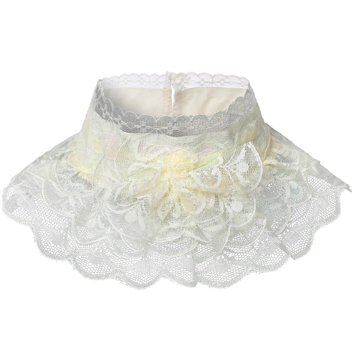 Amazon.com : GRACEART Ruffled Detachable Collar Elizabethan Victorian ...