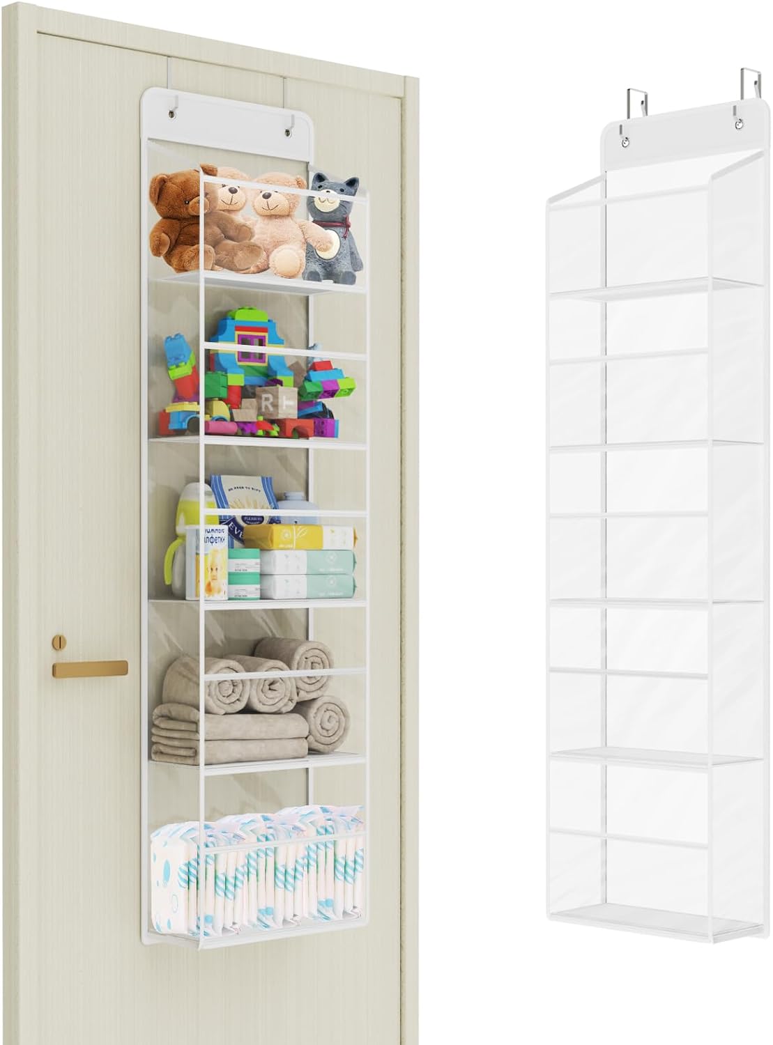 Amazon.com: Univivi Over The Door Organizer Behind The Door Storage ...