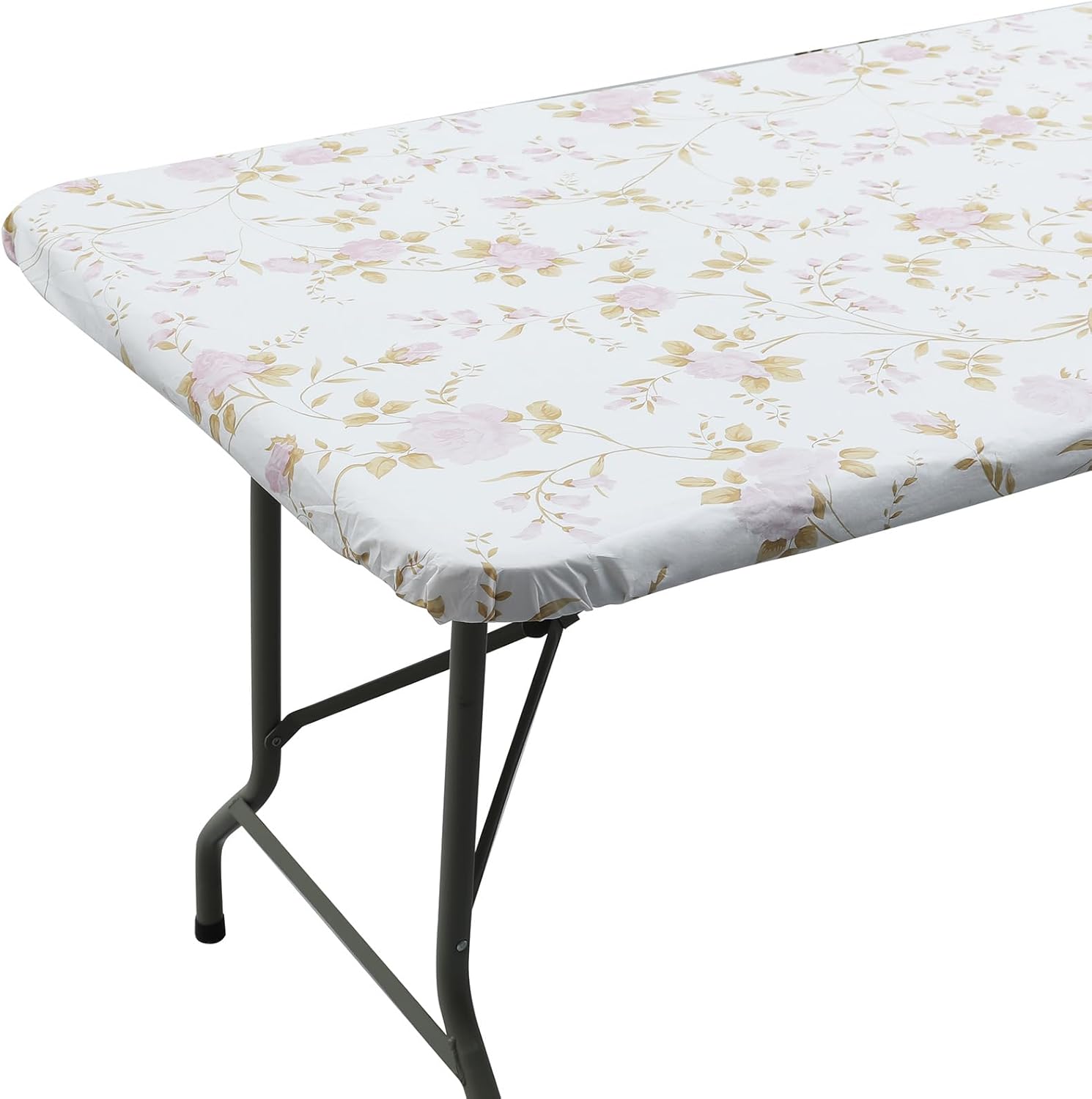 Amazon.com: Jeloris Rectangle Fitted Vinyl Tablecloth with Elastic Edge ...