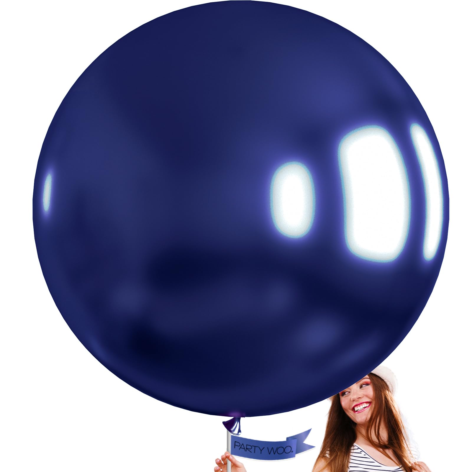 Amazon.com: PartyWoo Blue Large Balloons, 4 pcs 36 Inch Balloons, Nile ...