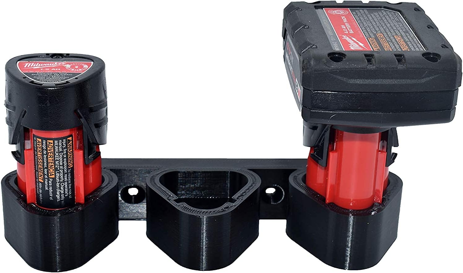 Amazon.com: SplashNcolor Milwaukee M12 Battery Holder Wall Mount 3-Slot ...