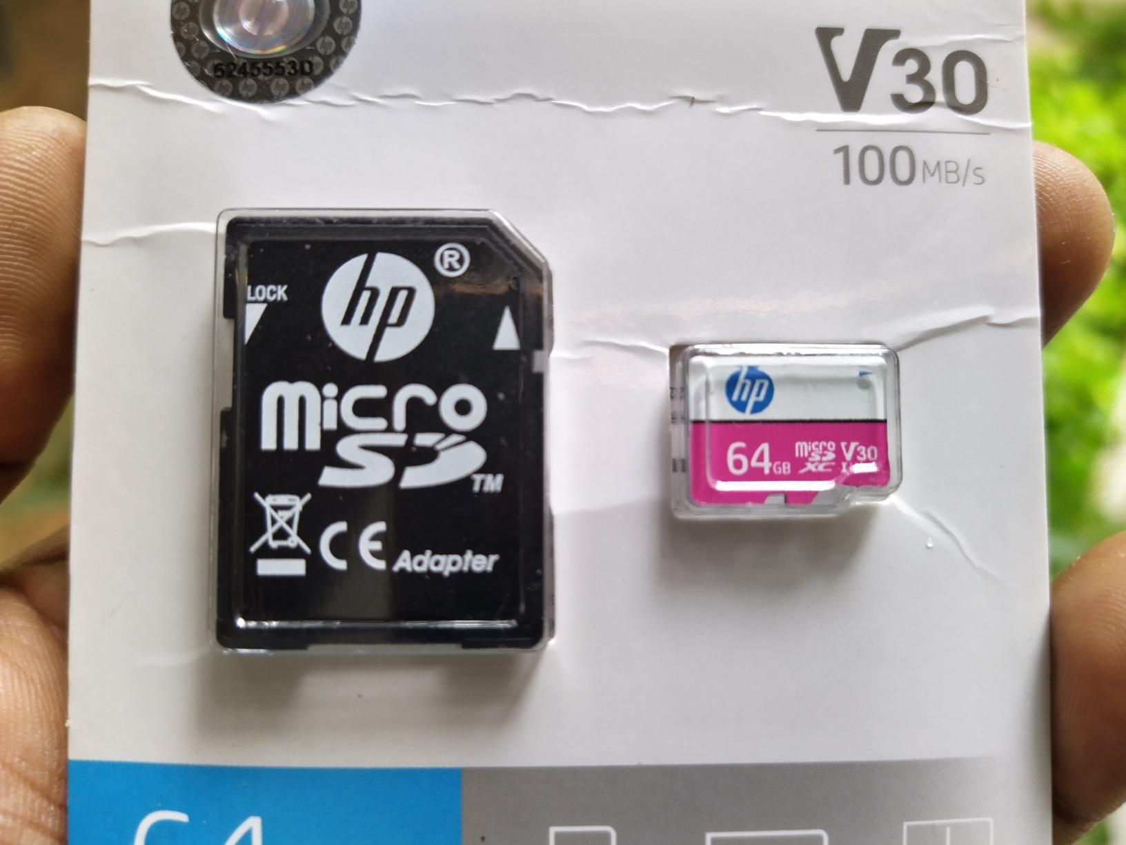 HP Micro SD Card 128GB with Adapter U3 V30, Write Speed 85MB/s & Read ...