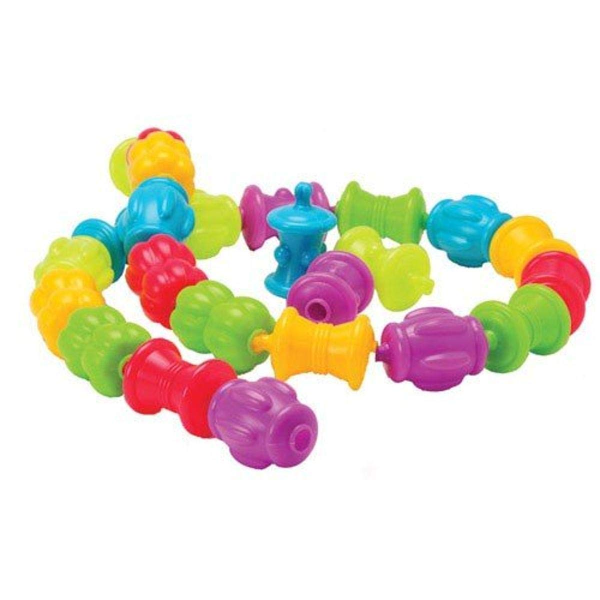Amazon.com: Constructive Playthings Colorful Snap Beads Set for ...