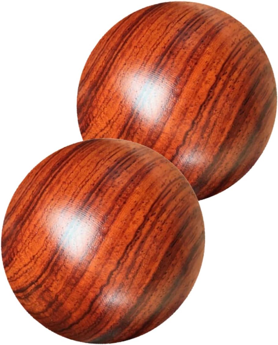 Amazon.com: FOYTOKI 2pcs Solid Wood Massage Ball Stress Relieve Hand ...