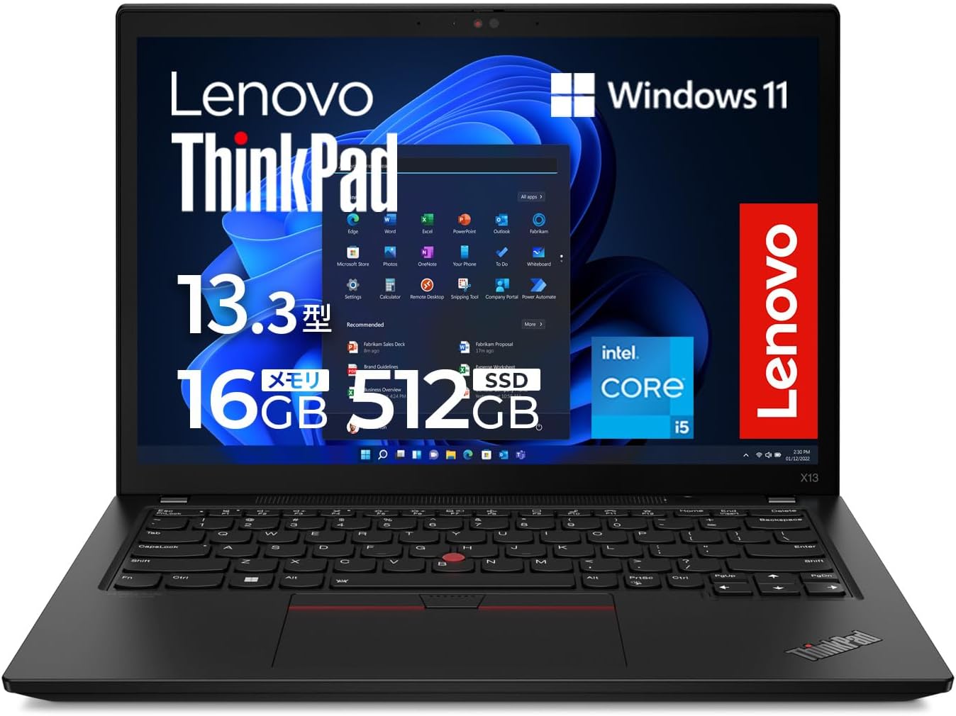 Amazon.co.jp: [Official] Lenovo ThinkPad X13 Gen 3 Laptop Business 13.3 ...