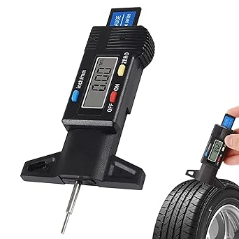 SULIVES Digital Tyre Tread Depth Gauge, 0-25.4 mm /1 Inch Tread Depth ...
