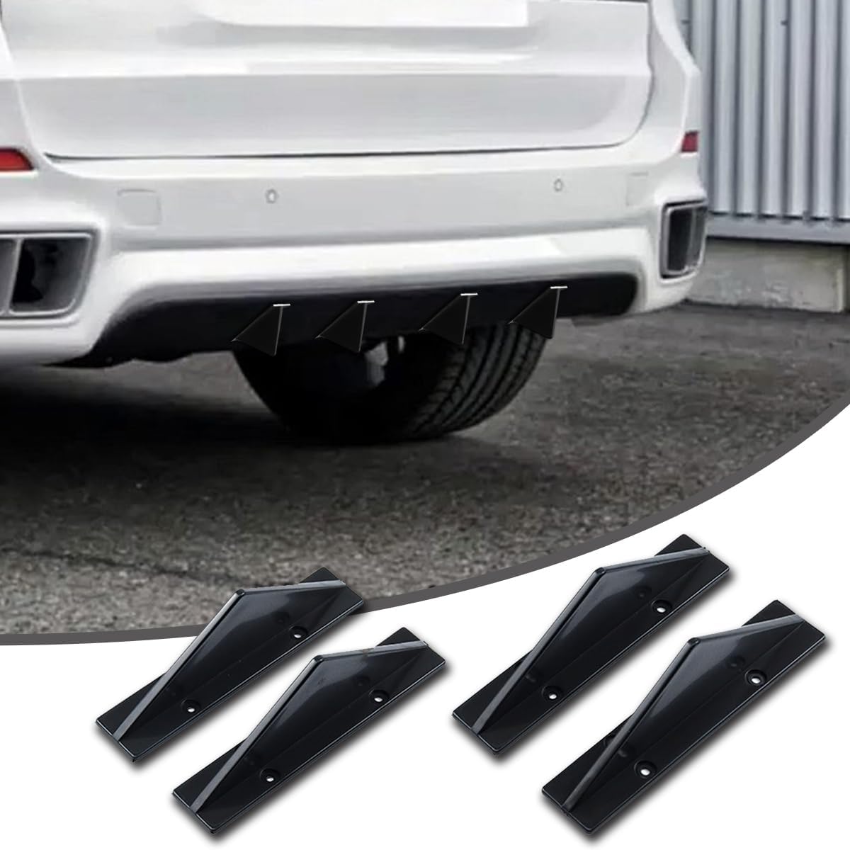 Amazon.com: 4pcs Car Lower Bumper Lip Diffuser, Rear Splitter Lip Wing ...