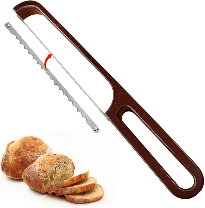 Amazon.com: Black walnut bread knife, bread knife for homemade bread ...