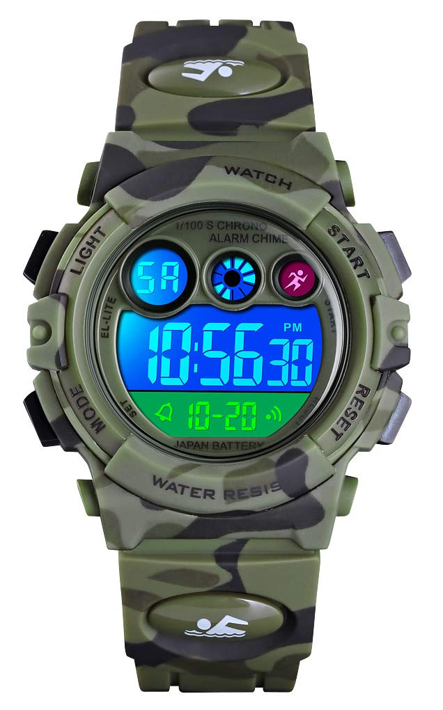 Tonnier Watch Kids Sports Watch Multi Function Digital Watches Colorful ...